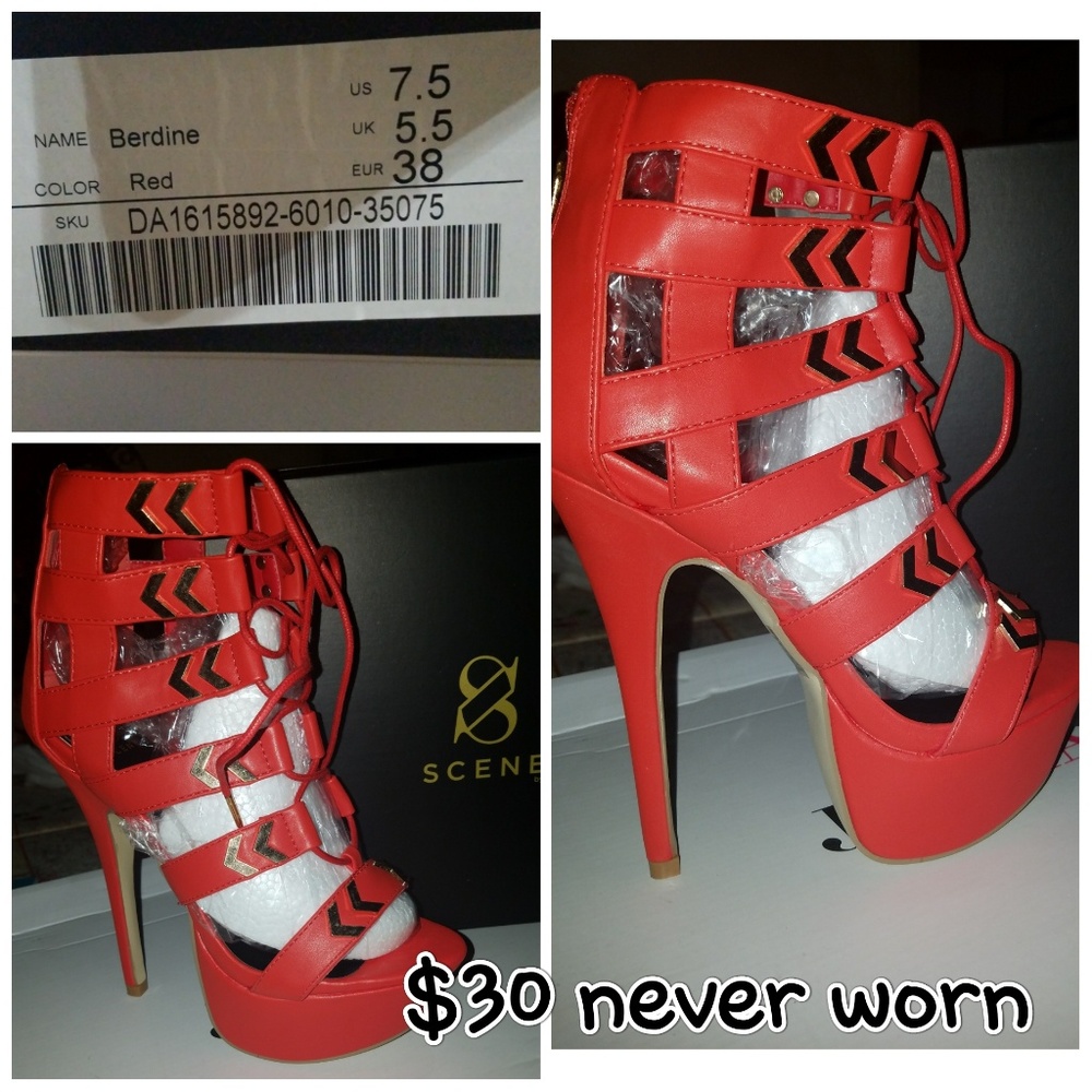 Super Cute Lace Up Heels - Gem